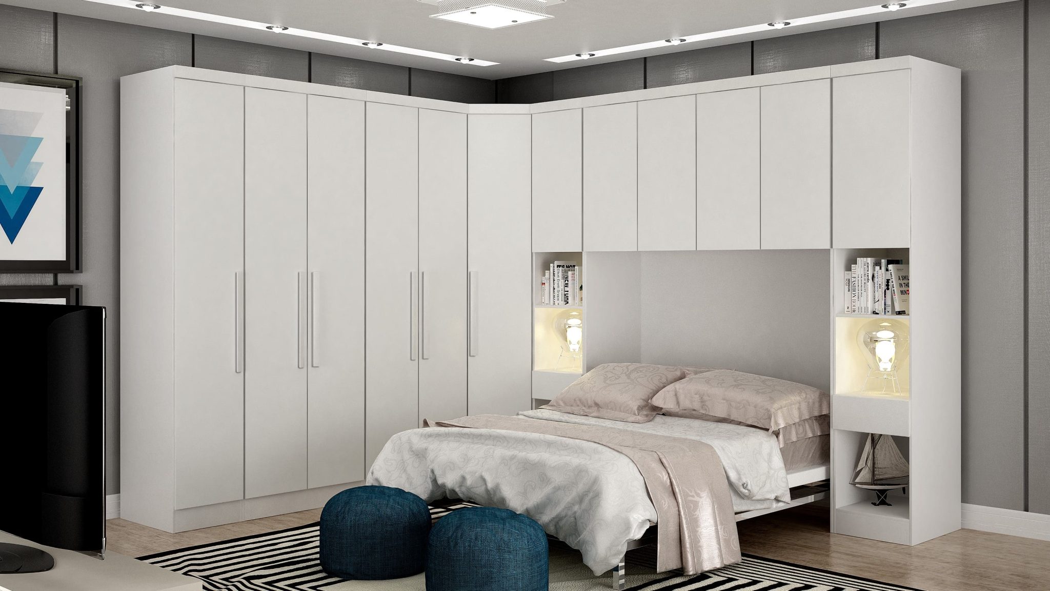 GUARDA-ROUPA MODULADO CASAL 002 - Novo Horizonte