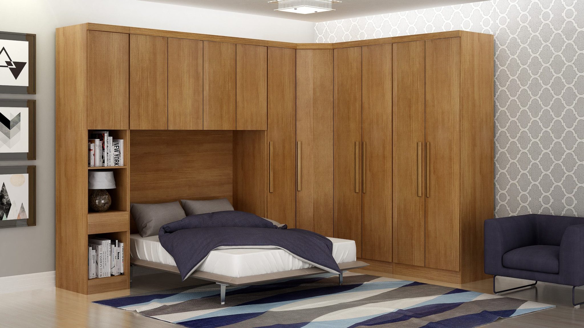 GUARDA-ROUPA MODULADO CASAL 005 - Novo Horizonte